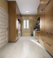 China Gold Stainless Steel Laundry Room Cabinets with Washer/Dryer Integration for sale