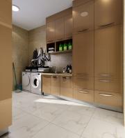 China Gold Stainless Steel Laundry Room Cabinets with Washer/Dryer Integration for sale