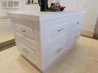 China Luxury Stainless Steel U-Shaped Kitchen With Island And Molded Panels for sale