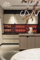 China Modern Beige Stainless Steel Kitchen Cabinet With Spanish Sintered Stone for sale