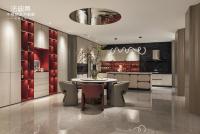 China Modern Beige Stainless Steel Kitchen Cabinet With Spanish Sintered Stone for sale