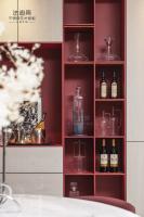 China Modern Beige Stainless Steel Kitchen Cabinet With Spanish Sintered Stone for sale