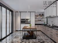 China White Marble Stainless Steel Kitchen Cabinets with Black Countertop for sale