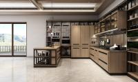 China Light Oak Modern Kitchen Cabinets Premium Stainless Steel Custom Design for sale