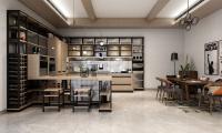 China Light Oak Modern Kitchen Cabinets Premium Stainless Steel Custom Design for sale