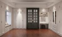 China French-Style White Stainless Steel Walk-In Closet with Vanity for sale