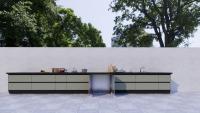 China Mung Bean Gray Outdoor Stainless Steel Cabinet - Weatherproof Design for sale