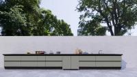 China Mung Bean Gray Outdoor Stainless Steel Cabinet - Weatherproof Design for sale