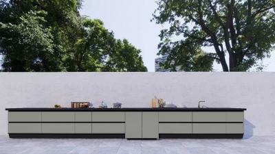 China Mung Bean Gray Outdoor Stainless Steel Cabinet - Weatherproof Design for sale