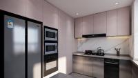 China Pink & Original Finish Stainless Steel Kitchen Cabinets U-Shaped for sale