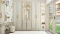 China Lux Pearl Walk-In Closet By Fadior Stainless Steel Customization for sale