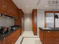 China New Chinese Style Wood Grain Kitchen Cabinet With Floor-Standing Island for sale