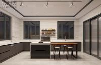 China Charcoal Black U-Shaped Stainless Steel Kitchen Cabinets for sale