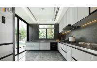 China U-Shaped Stainless Steel Kitchen Cabinet with Wine Cooler for sale