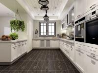 China European Style White Stainless Steel Kitchen Cabinets with Embossed Door for sale