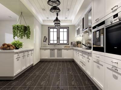 China European Style White Stainless Steel Kitchen Cabinets with Embossed Door for sale