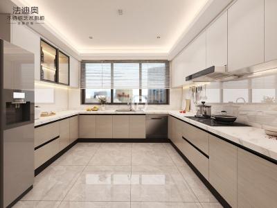China Fadior Wood Grain Dual-Zone Design Stainless Steel Kitchen Cabinet for sale