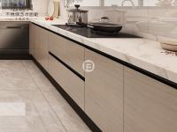 China Fadior Wood Grain Dual-Zone Design Stainless Steel Kitchen Cabinet for sale