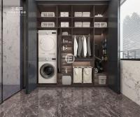 China Crystal Ink Grey Stainless Steel Laundry Cabinet with Sliding Doors for sale