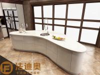 China Modern Kitchen Cabinet Dark Wood Elegance With A Butterfly Island Design for sale
