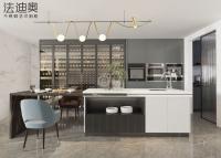 China Grey Glass Wine Cabinet with Built-In Appliances | Stainless Steel for sale