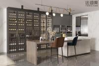 China Grey Glass Wine Cabinet with Built-In Appliances | Stainless Steel for sale