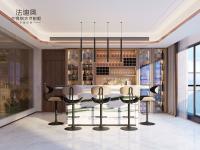China Wood Grain Stainless Steel Wine Cabinet with Island & LED for sale