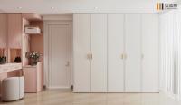 China Modern Wardrobe Blush Pink And Ivory With Custom Stainless Steel Design for sale