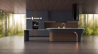 China Modern Rouge Red Stainless Steel Kitchen Cabinet With Solid SS Countertop for sale