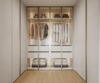 China Modern Elegance Stainless Steel Wardrobe With Gold Accents Wear Resistant for sale