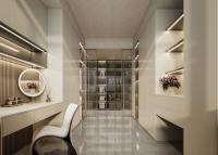 China White Apricot Finish Stainless Steel Walk-In Closet With Dual-Line Design for sale