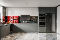 China Luxury Stainless Steel Kitchen Storage System With Multiple Open Shelves for sale
