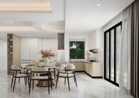 China Wood Grain White U-Shape Stainless Steel Kitchen Cabinets for sale