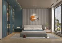 China Blue Grey Stainless Steel Wardrobe New Chinese Style Sliding Door for sale