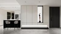 China White Stainless Steel Shoe Cabinet with Illuminated Back Panel for sale