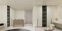 China White Stainless Steel Walk-In Closet with Wood Grain Island for sale