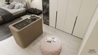China White Stainless Steel Walk-In Closet with Wood Grain Island for sale