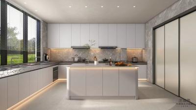 China Modern Kitchen Cabinet Fadior S U-Shaped Ultra-Modern Stainless Steel Kitchen For Contemporary Living Durable Functional And Elegant for sale