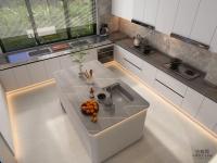 China Modern Kitchen Cabinet Fadior S U-Shaped Ultra-Modern Stainless Steel Kitchen For Contemporary Living Durable Functional And Elegant for sale
