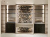 China Stainless Steel Wine Cabinet Elegant Display With Ample Storage for sale