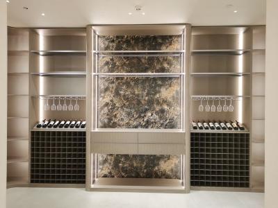 China Stainless Steel Wine Cabinet Elegant Display With Ample Storage for sale