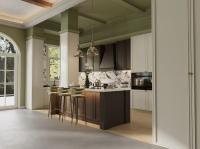 China French Duotone White Black Stainless Steel Kitchen Cabinets for sale