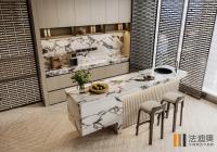 China Fadior Steel Kitchen With Wood Grain & Marble Top 304-Grade Anti-Rust And No VOC for sale