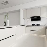 China White Stainless Steel Kitchen Cabinets with Integrated Appliances for sale