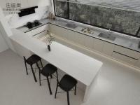 China White Stainless Steel Kitchen Cabinets with Integrated Appliances for sale