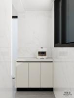 China Compact White Stainless Steel Kitchen with Two-Wall Layout for sale