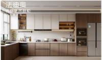 China Fadior Warm Wood Stainless Steel Kitchen Cabinet with Integrated Appliances for sale