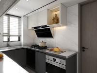 China Black White Linear Stainless Steel Kitchen Cabinets for sale
