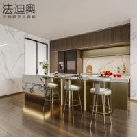China Marble Stainless Steel Kitchen Cabinet with Bar Island for sale