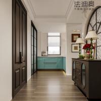China Turquoise Stainless Steel Kitchen Cabinets L-Shaped Layout for sale
